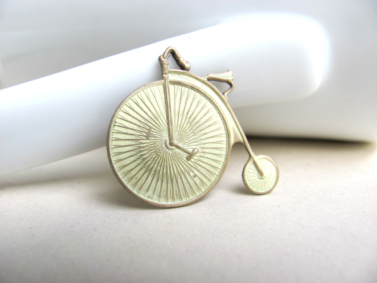 Cream Antique Bike Charm, Antique Bike Pendant, Cream on Luulla